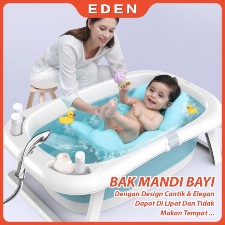 Bak Mandi Bayi Lipat / Foldable Silicone Bathtub Folding Baby Portable ...