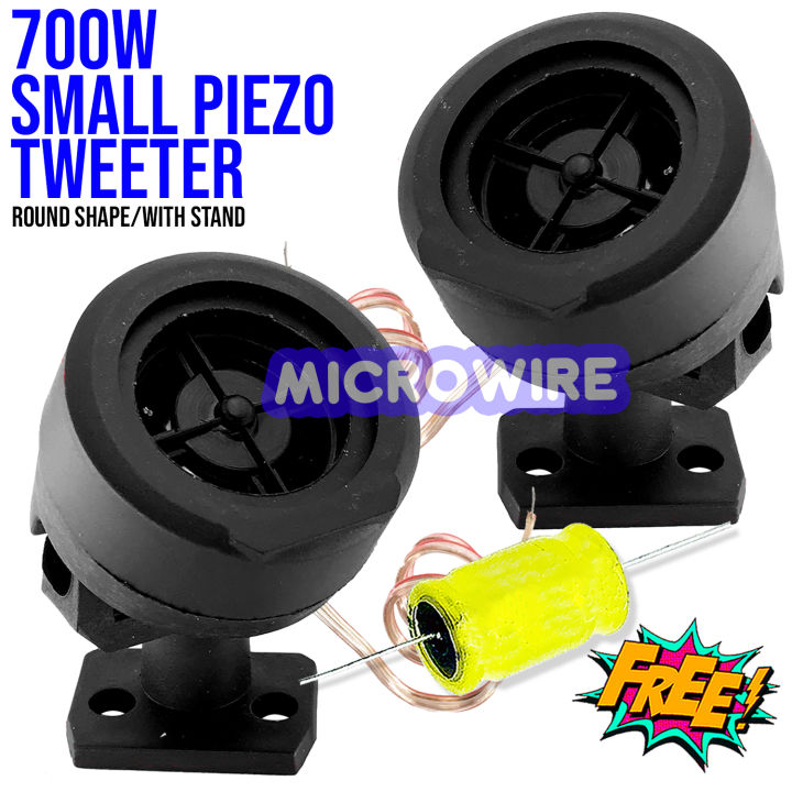 700W Small Piezo Tweeter Round Shaped With Stand (PAIR) With FREE Non ...