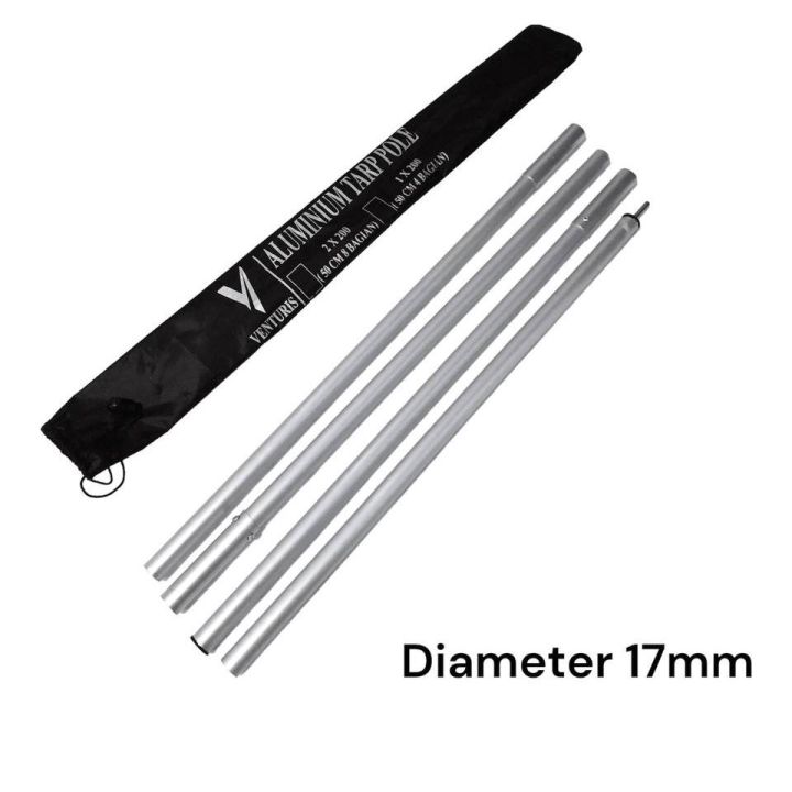 Tiang Flysheet Aluminium Tarp Pole Penyangga Tenda 200CM Venturis ...