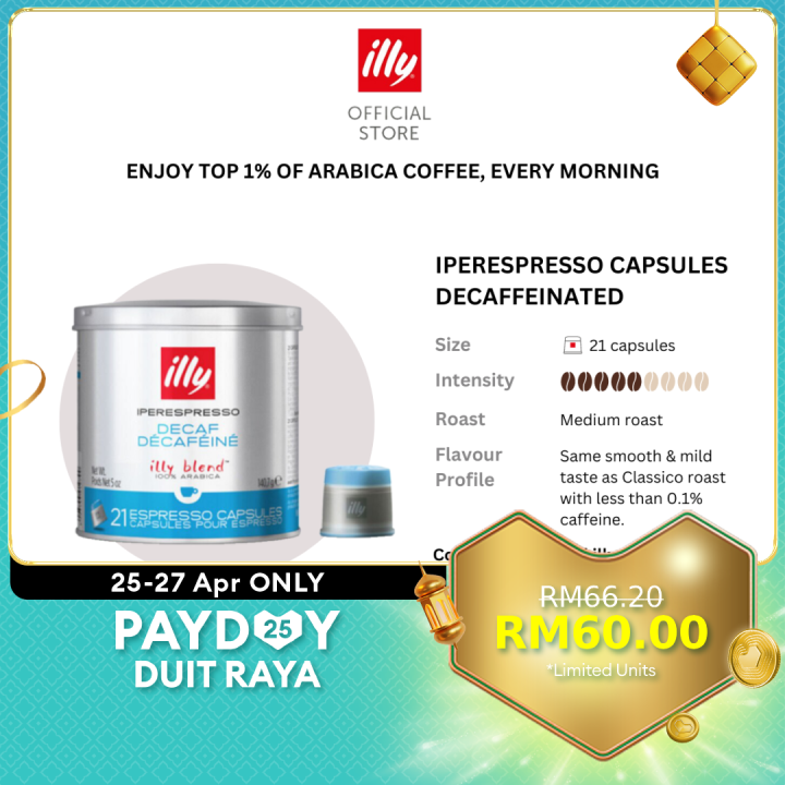 illy iperEspresso Capsules Decaffeinated Classico | Lazada