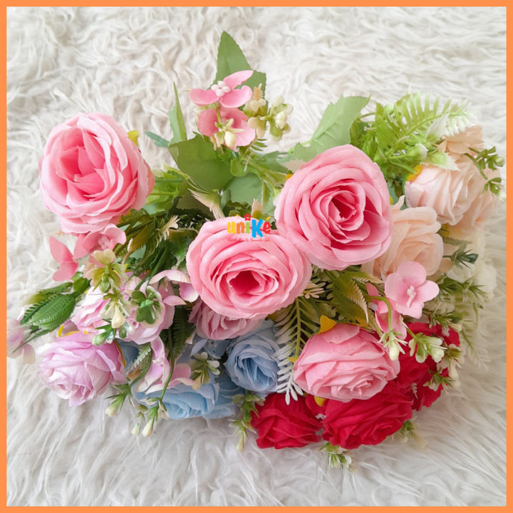 Bunga Artificial Mawar Rose Flower 4R3H Dekorasi Aesthetic Hiasan ...