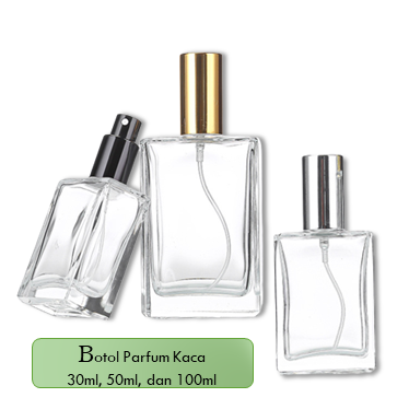 Botol Tempat Parfum Refil Parfume Bottle Kaca Drat Putar model Kotak ...