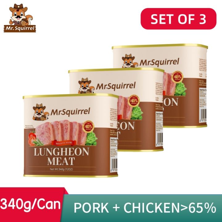 Mr.Squirrel Luncheon Meat Net.Wt 340g Canned Goods on Sale Set OF 3 ...