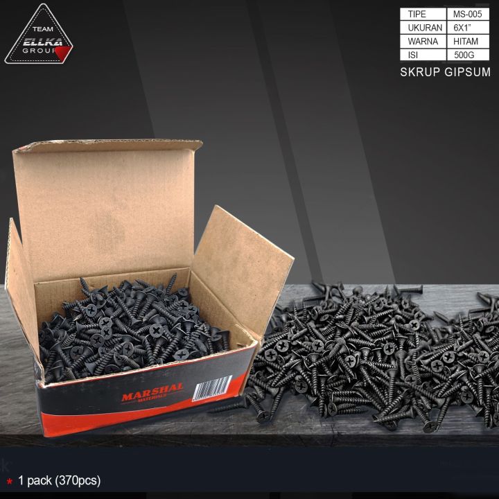 1 INCH ( 2.5 CM ) sekrup gypsum per box ( 500 GR ) sekrup gipsum hitam ...