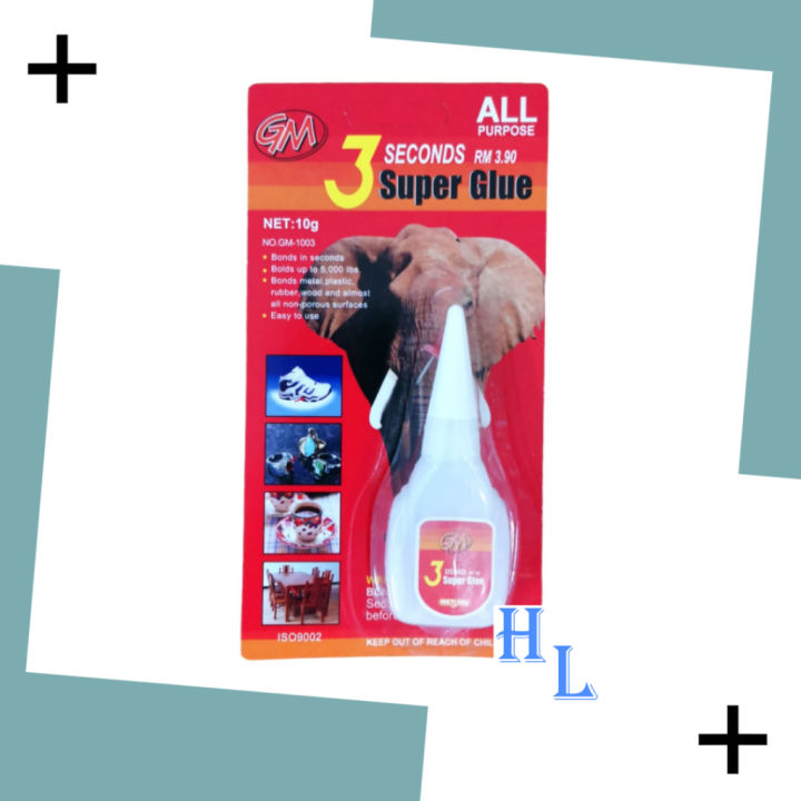 3 Seconds Super Glue Gam 3 Saat 三秒胶水(10g) | Lazada