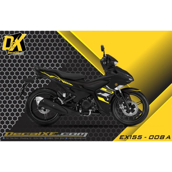 Tem dán xe Exciter 155 | Chất Liệu Decal Cao Cấp Chống Nước, Bền Màu ...