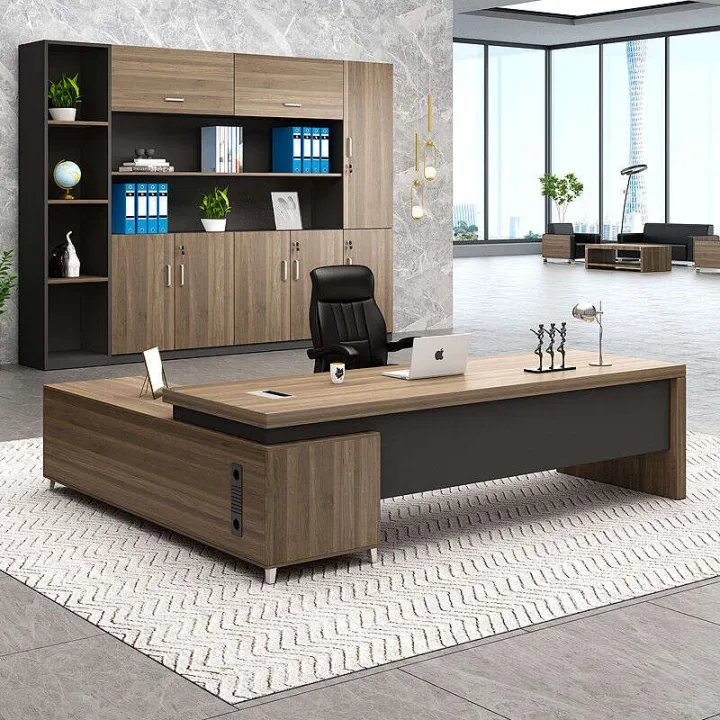 Thickened Executive Desk Office Boss Room Single Office Table and Chair ...