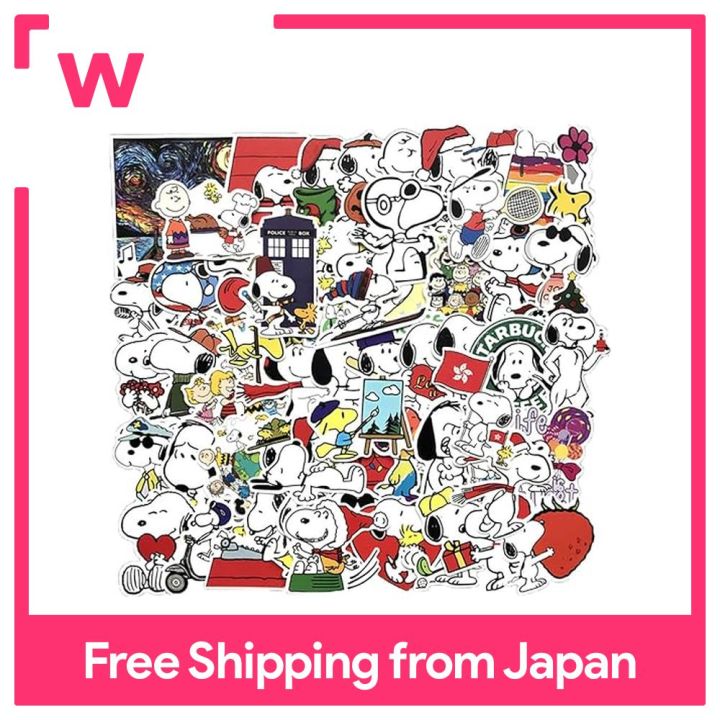 Snoopy sticker set, 62 sheets, Snoopy waterproof decals, Snoopy sticker ...