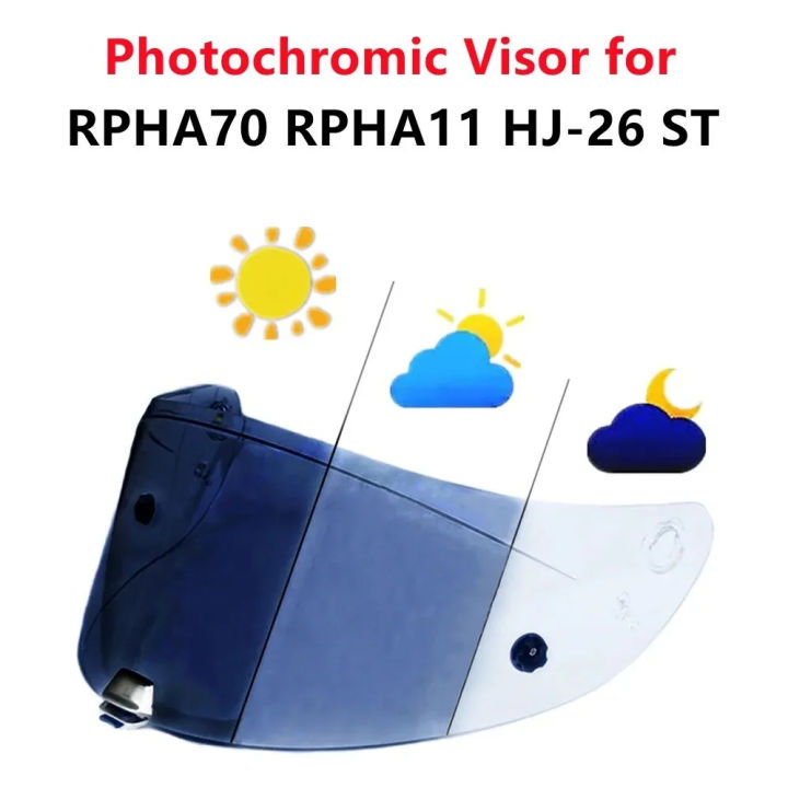 Photochromic Visor Lens For HJC RPHA 11 RPHA 70 HJ-26ST Windshield ...