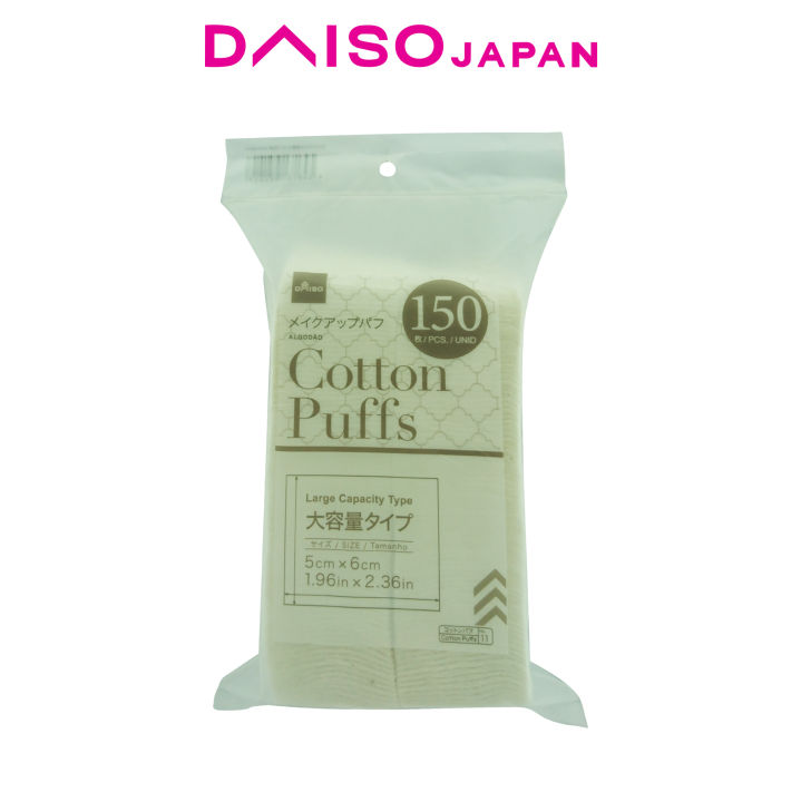 Daiso Cotton Puffs 150 pieces | Lazada PH