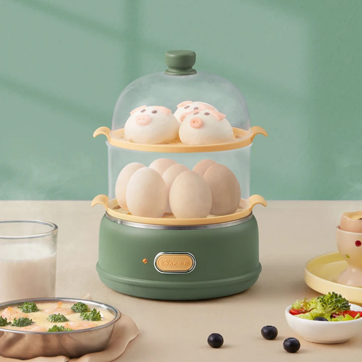 Double layer Egg Boiler Household Electric Egg Cooker Steamer Poacher ...
