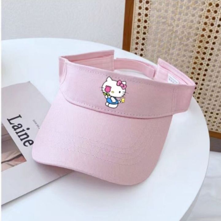 Sanrios Cartoon Kuromi Hellokittys Cinnamoroll Cute Girl Sun Hat Kawaii ...