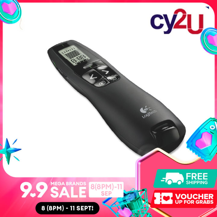 Logitech R800 Wireless Presenter Green Laser Pointer 2.4Ghz PPT USB ...