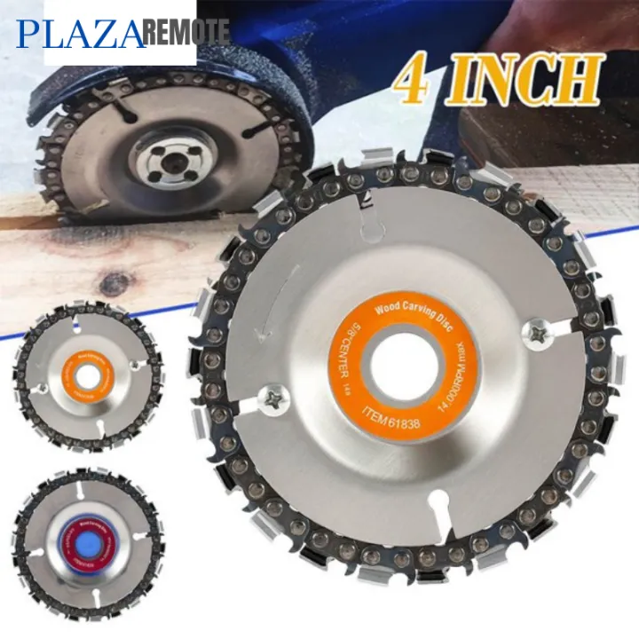 WOOD CARVING DISK 4 INCH FOR ANGLE GERINDA MATA GERINDA CHAIN SAW ...