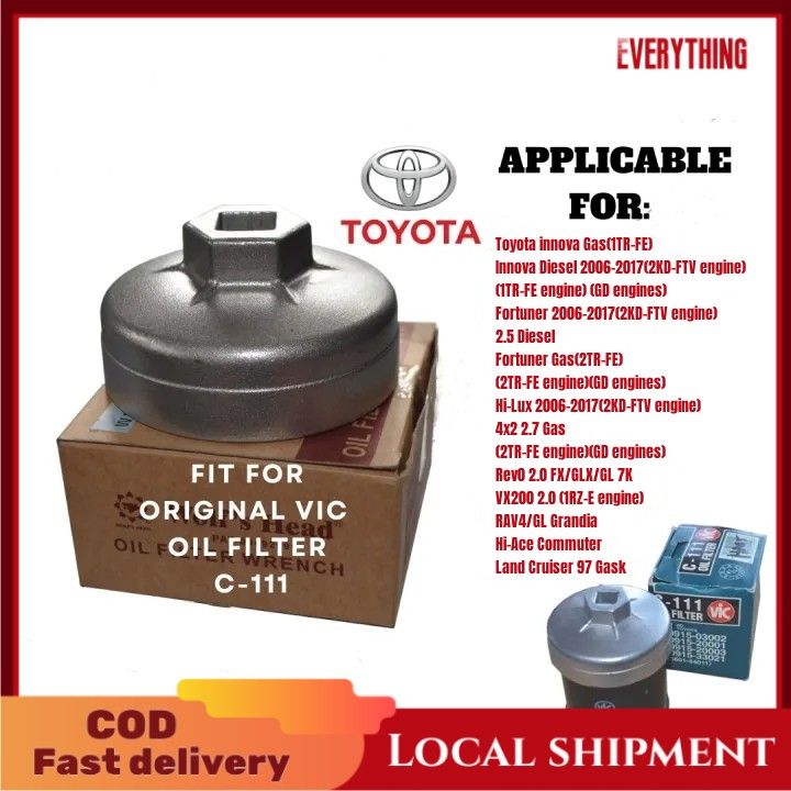 Oil Filter Wrench Fit for Vic C-111 oil filters For Innova Revo 4Runner ...