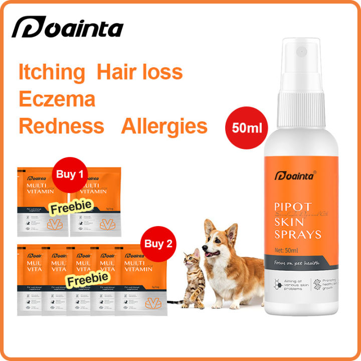 PUAINTA Pipot Skin Spray for Dog and Cat Antifungal Skin Spray Tick and ...