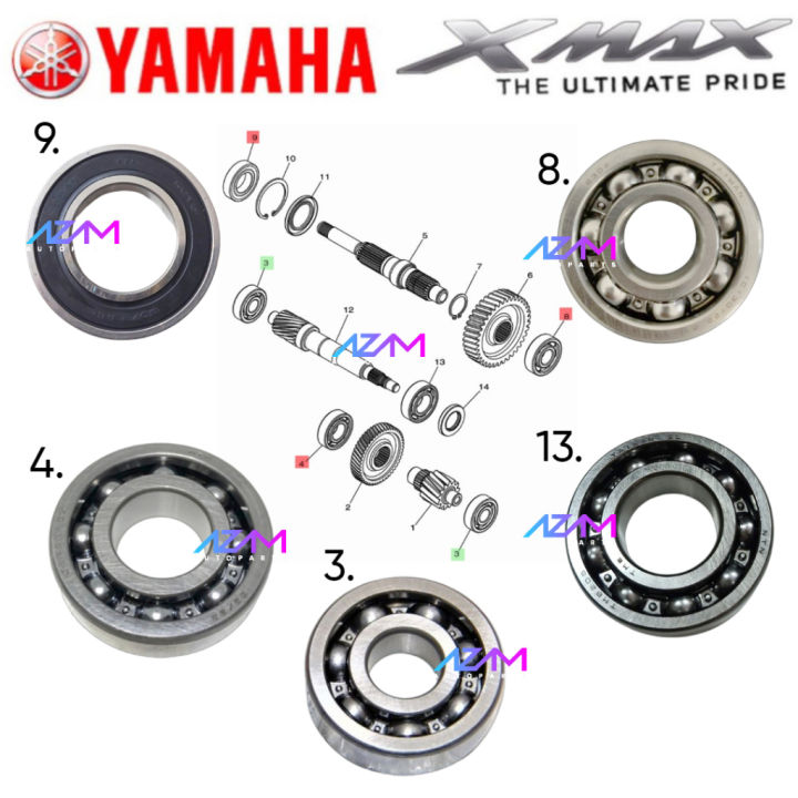 XMAX V1 / XMAX V2 CONNECTED GEARBOX / TRANSMISSION BEARING SHAFT 100% ...