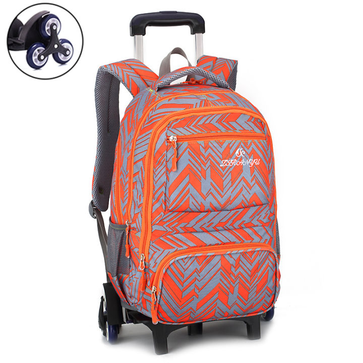 Trolley School Bag Primary 6 Wheels Staircase Kids Backpack Beg Sekolah ...