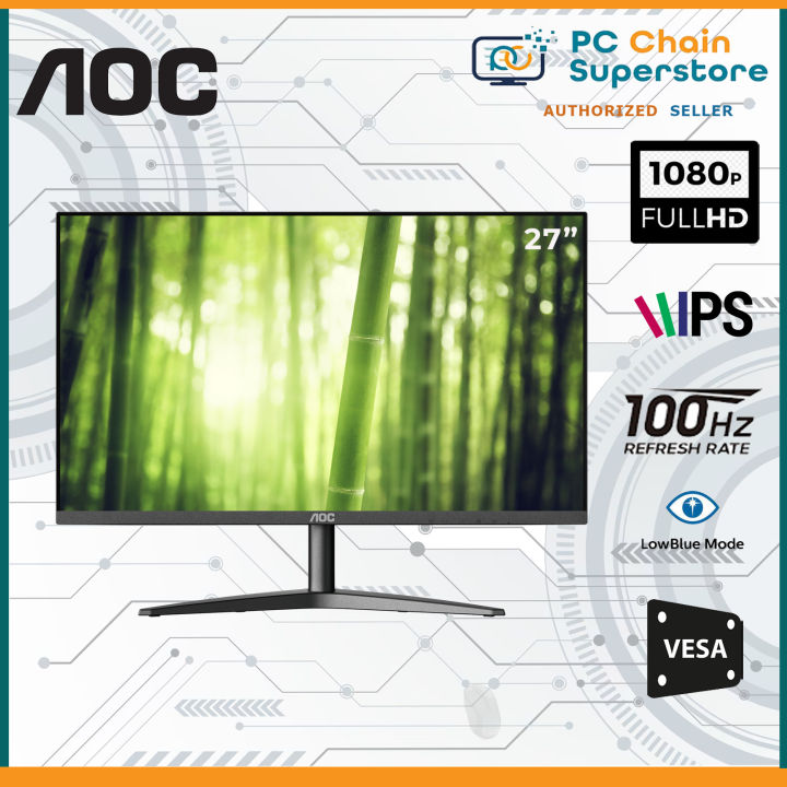 AOC 27B1H2 Ultra Slim Eye Care Monitor - 27" Full HD IPS | 100Hz | Low ...