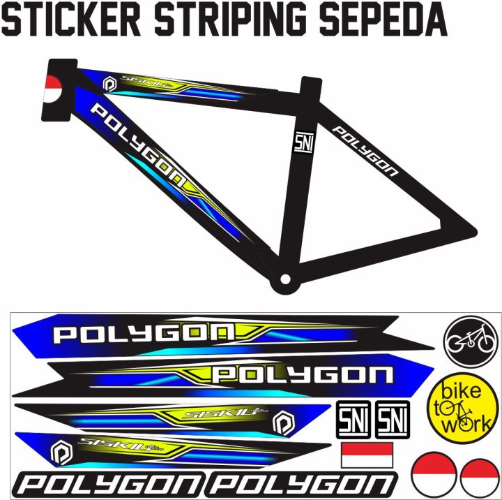 STRIPING BUAT TEMPELAN STIKER ALL SEPEDAH POLIGON STIKER MOTIF SIMPLE ...