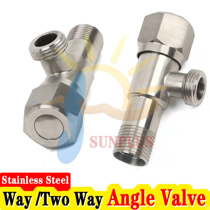 Real 304 Stainless Steel One/Two Way Angle Valve 1/2" Angle Valve With ...