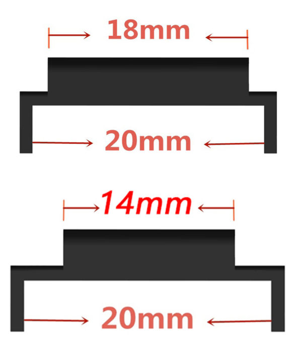 2pcs Plastic Adapter 18mm To 20mm Strap Accessories 14mm To 20mm ...