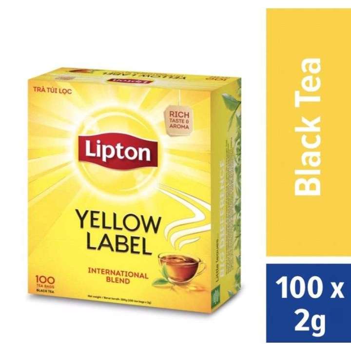 ชา LIPTON YELLO LABEL ขนาด100 ซอง แบบถุงกระดาษชง | Lazada.co.th