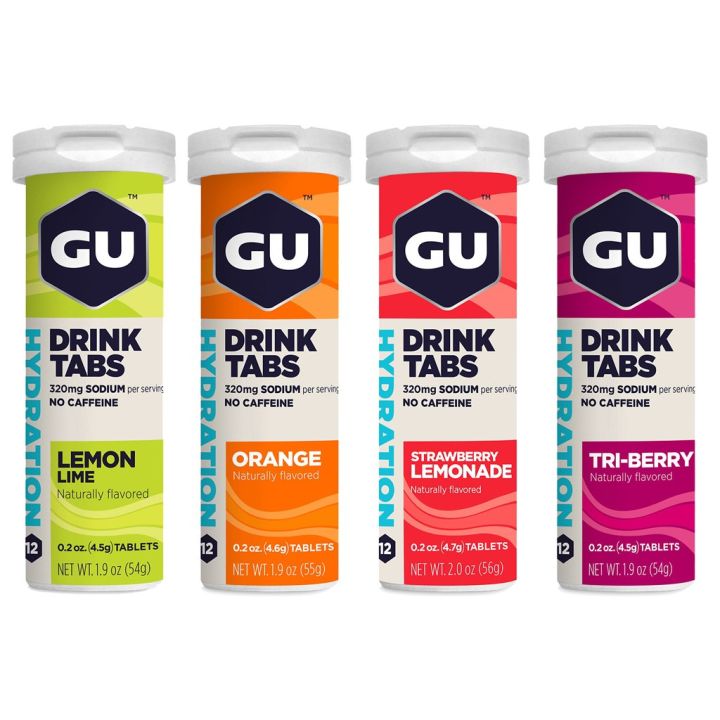 GU Hydration Tabs - All 6 Refreshng Flavors by Gu Energy Labs USA ...