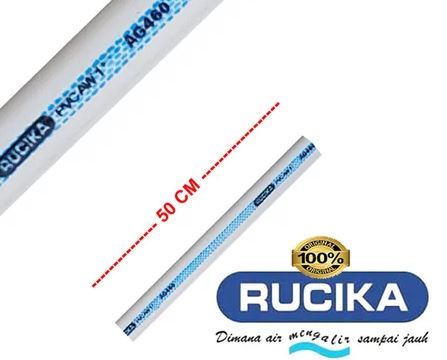 pipa pvc paralon rucika 3/4 inc anti pecah tebal panjang 100 cm 50cm ...