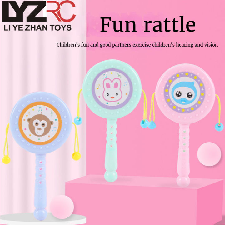 LYZRC Baby Toys 3 Months Old, Baby's Hand Drum Ringing Bell ...