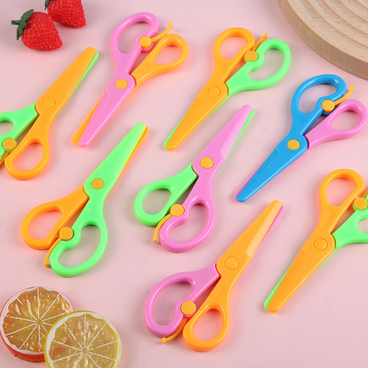 Children's safety scissors anti-pinch elastic plastic handmade scissors ...