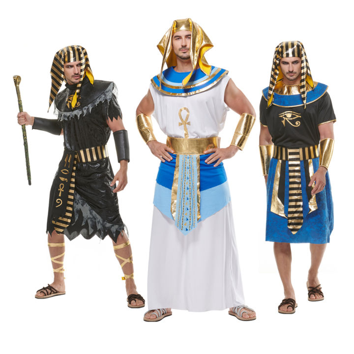 Men's King of Egypt King Tut Costume Adult Pharaoh Halloween Outfit ...
