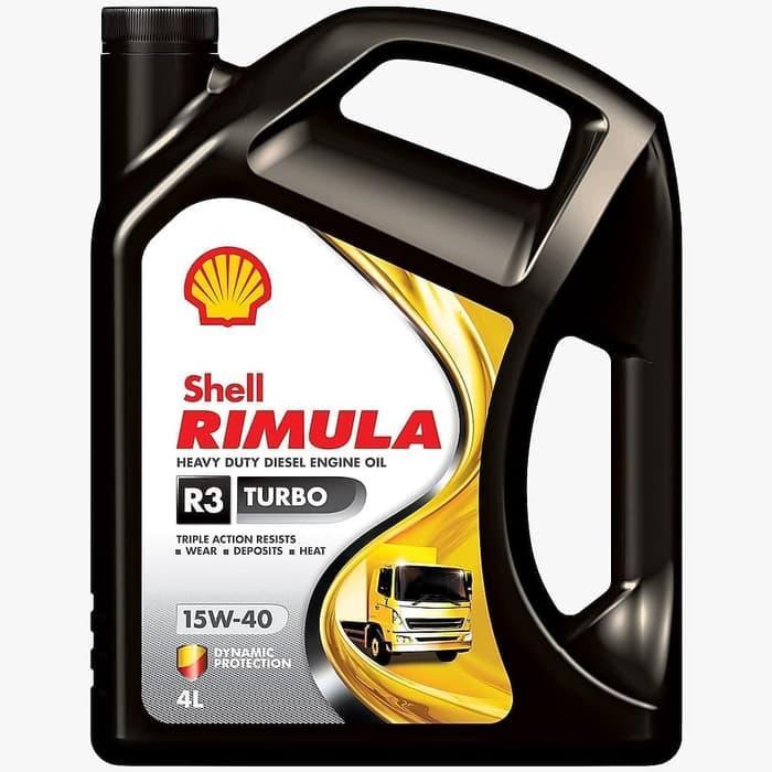 Shell Rimula R3 Turbo 15W-40 Original Pelumas Oli Mesin Mobil Diesel 5 ...