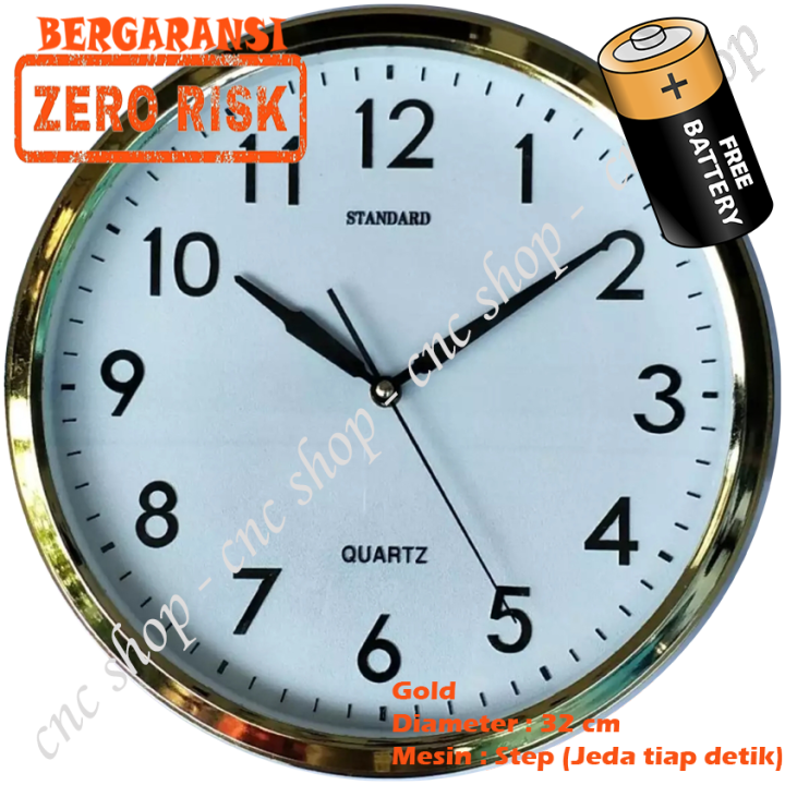 Jam dinding besar jumbo tempel tembok terbaru angka timbul bulat ...
