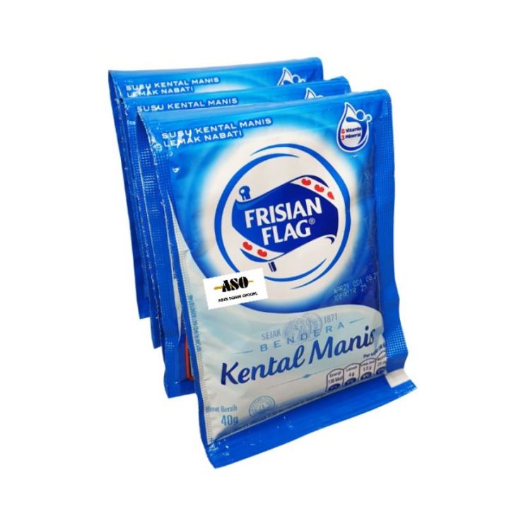 Frisian Flag Susu Bendera Kental Manis 1 Renteng ( 6 Sachet ) | Lazada ...