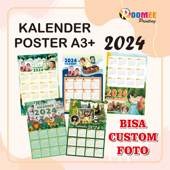 KALENDER POSTER A3+ 2024 BISA CUSTOM FOTO TERMURAH - KALENDER DINDING | Lazada Indonesia