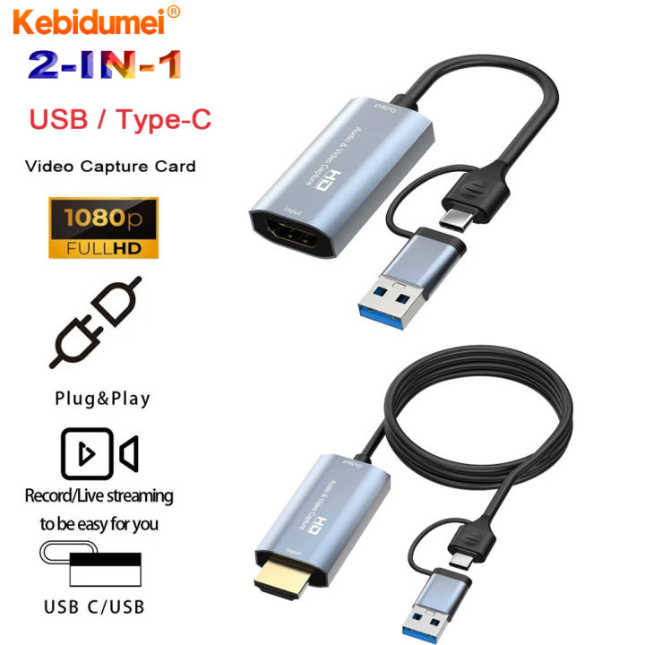 Kebidumei 2 trong 1 loại C để HDMI tương thích cáp USB/Type-C Bộ chuyển ...