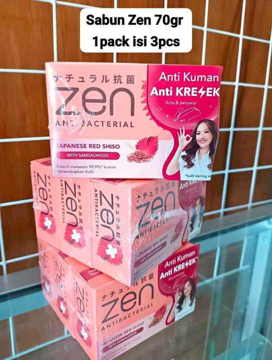 1 PACK 4 PCS SABUN BATANG ZEN / ZEN ANTIBACTERIAL SABUN BATANG SISO ...