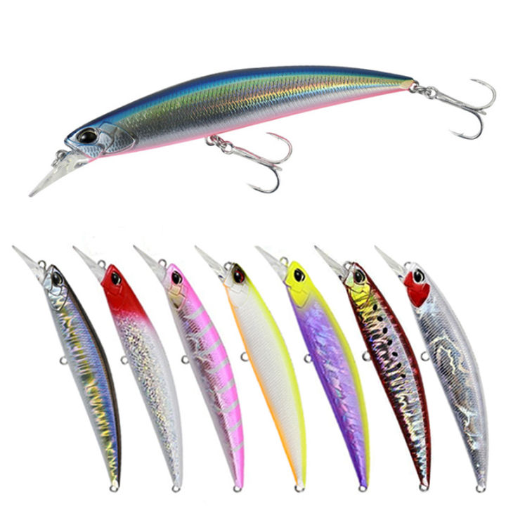 110mm 27g sinking minnow fishing lure bionic hard bait with treble ...