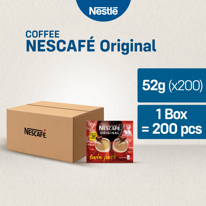 [CASE] NESCAFÉ Original 3-in-1 Coffee Twin Pack 52g - Pack of 200 ...