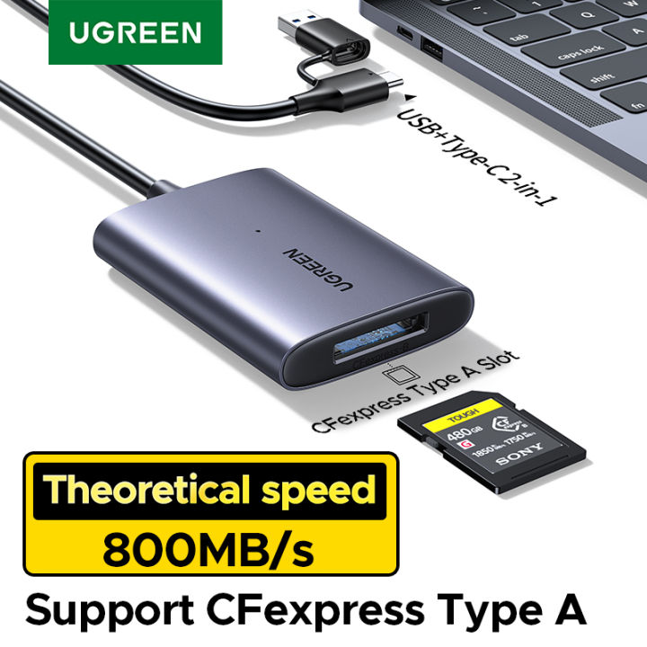 UGREEN 10Gbps CFexpress Type A Card Reader USB-A+USB-C to CFe A Model ...