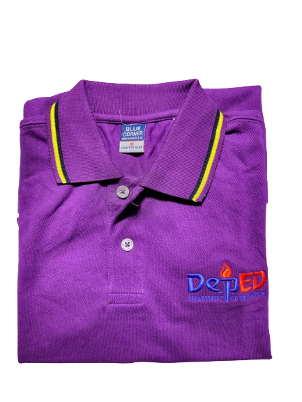 DepEd Logo Blue Corner Polo Shirt with Embroidered Unisex Wash Day ...
