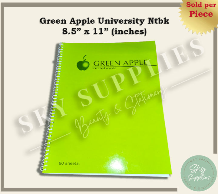 Green Apple University Spiral Notebook 8.5x11 1pc | Lazada PH