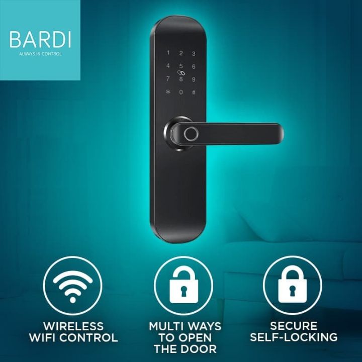 BARDI Smart Home Door Lock Handle RFID – Fingerprint Waterproof IP54 ...