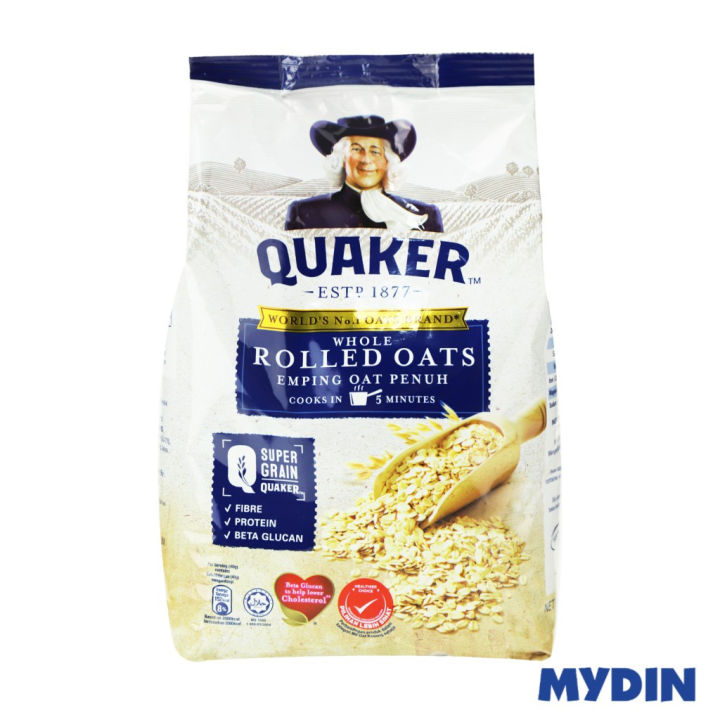 Quaker Whole Rolled Oats (800g) | Lazada
