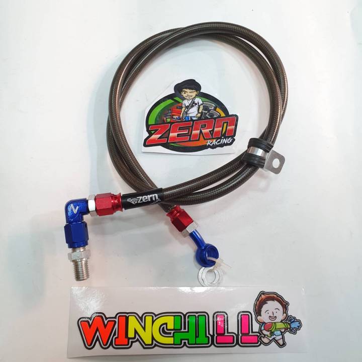 ZERN สายเบรค ยาว 36 หัว90+ แหวนน้ำมัน + ลูกยางรัดสายบังโคลน สายน้ำมันนำเข้า ทนแรงดันน้ำมันได้สุด ...