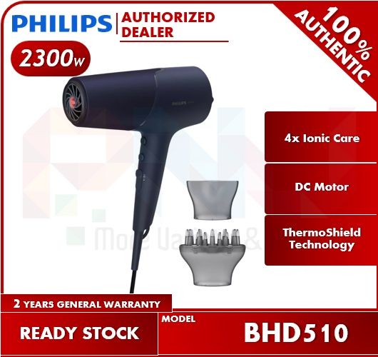 Philips 2300W DC Motor Ionic Hair Dryer BHD510 (BHD510/03) | Lazada