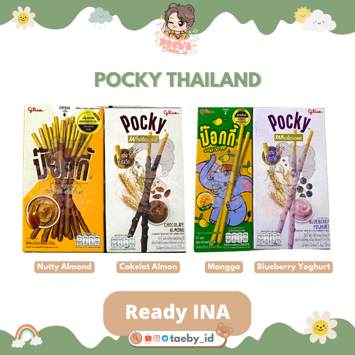 POCKY ORIGINAL THAILAND BANGKOK POCKY MANGGA BLUEBERRY CHESNUT ALMOND YOGHURT MANGO CHOCOLATE ...