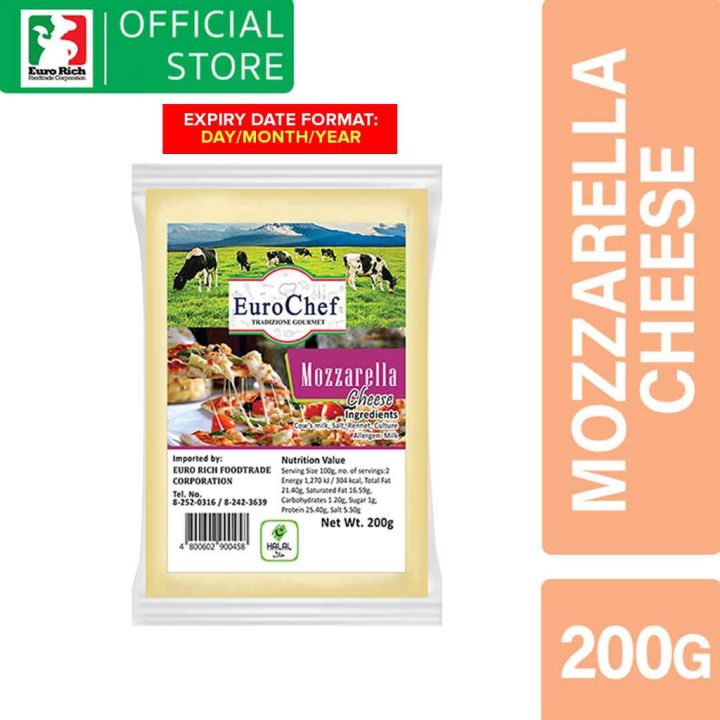 Euro Chef Mozzarella Cheese Block 200g (EXPIRY DATE DMY) | Lazada PH