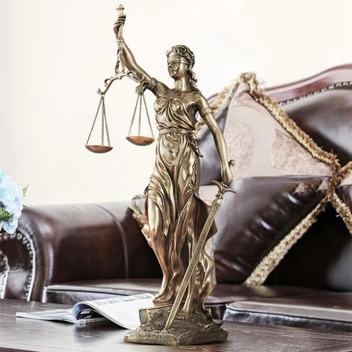 European Antique Goddess of Justice Statue Fair Angel Figure Retro ...